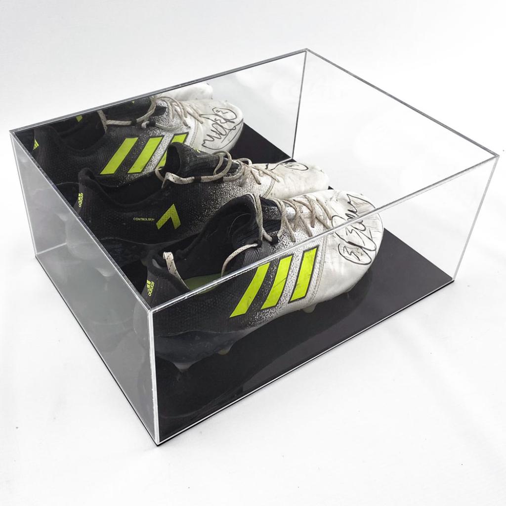 Trainer Display Case Double - With Mirror Back | Puffin Plastics